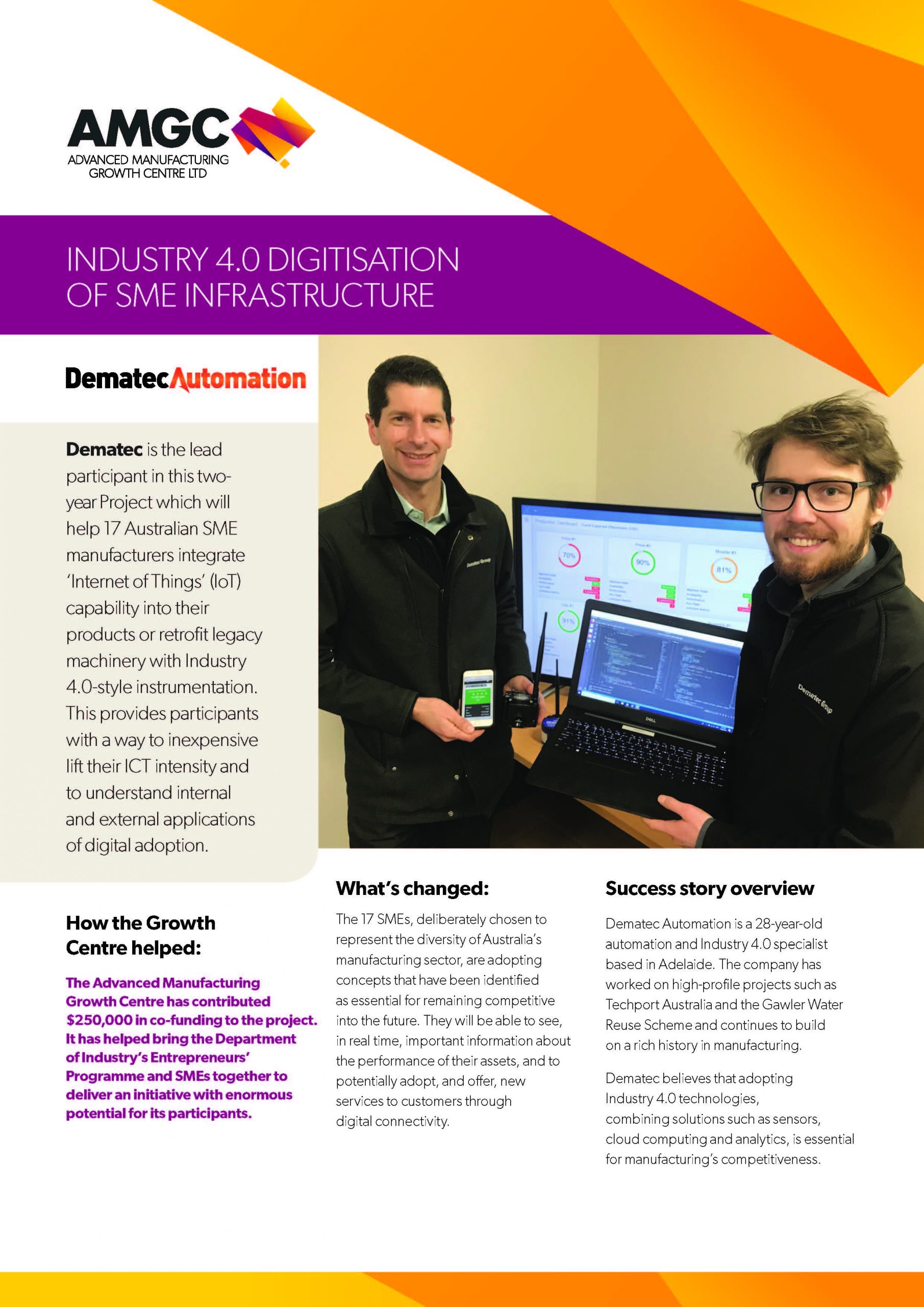 Industry 4.0 digitisation of SME infrastructure - Dematec Automation
